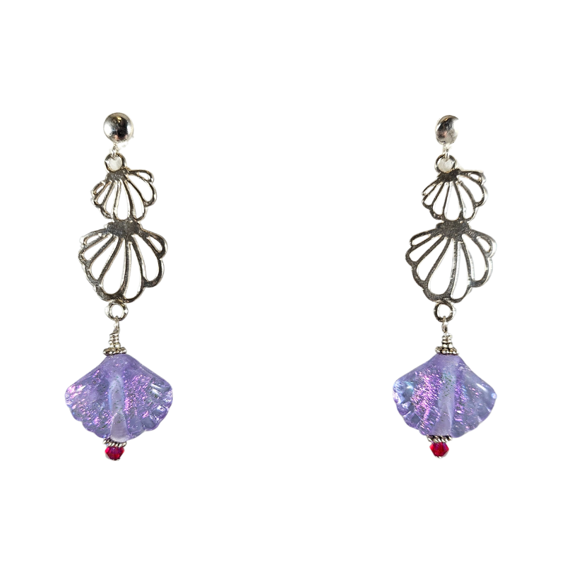 Lavender Shells Earrings – The New Bedford Whaling Museum