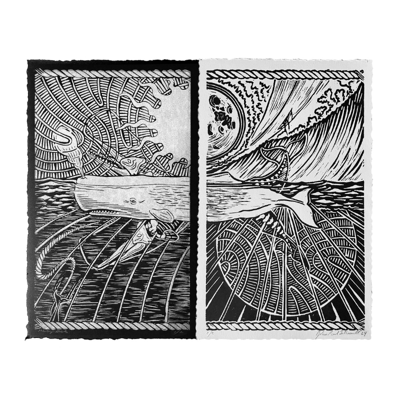 Moby Diptych Block Print – The New Bedford Whaling Museum